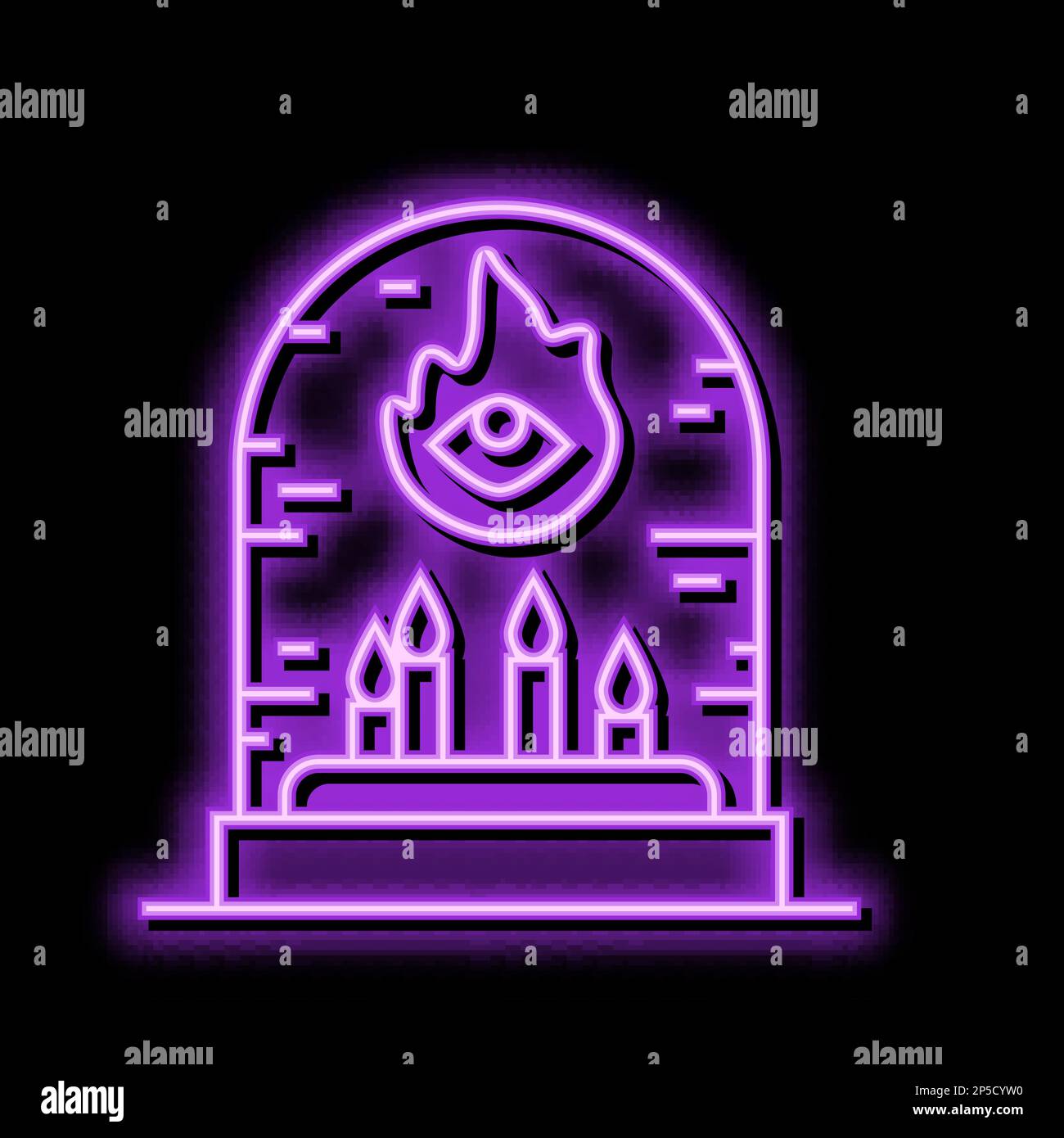grave zombie horror neon glow icon illustration Stock Vector Image ...