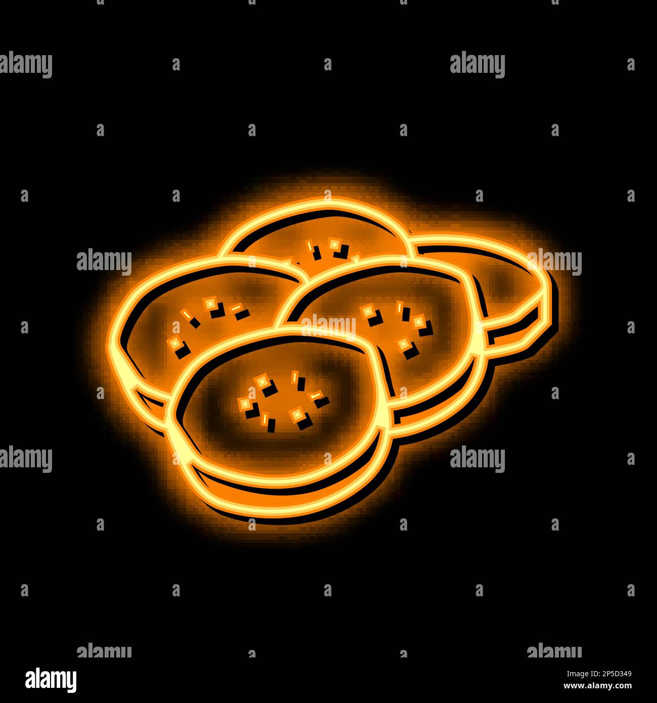 chopped cucumber neon glow icon illustration Stock Vector Image & Art ...