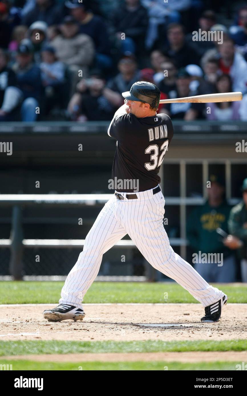 CHICAGO, IL- APRIL 13: Adam Dunn #32 of the Chicago White Sox bats ...