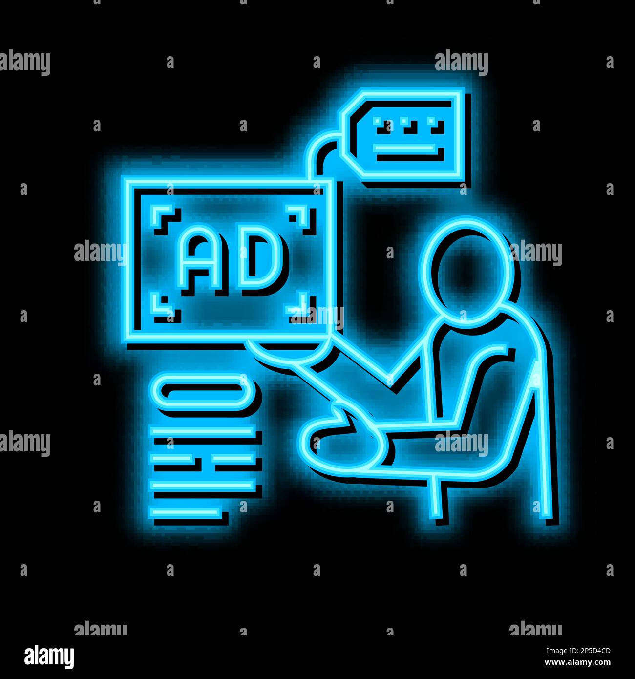 advertiser of ad placement neon glow icon illustration Stock Vector ... advertiser of ad placement neon glow icon illustration Stock Vector ...