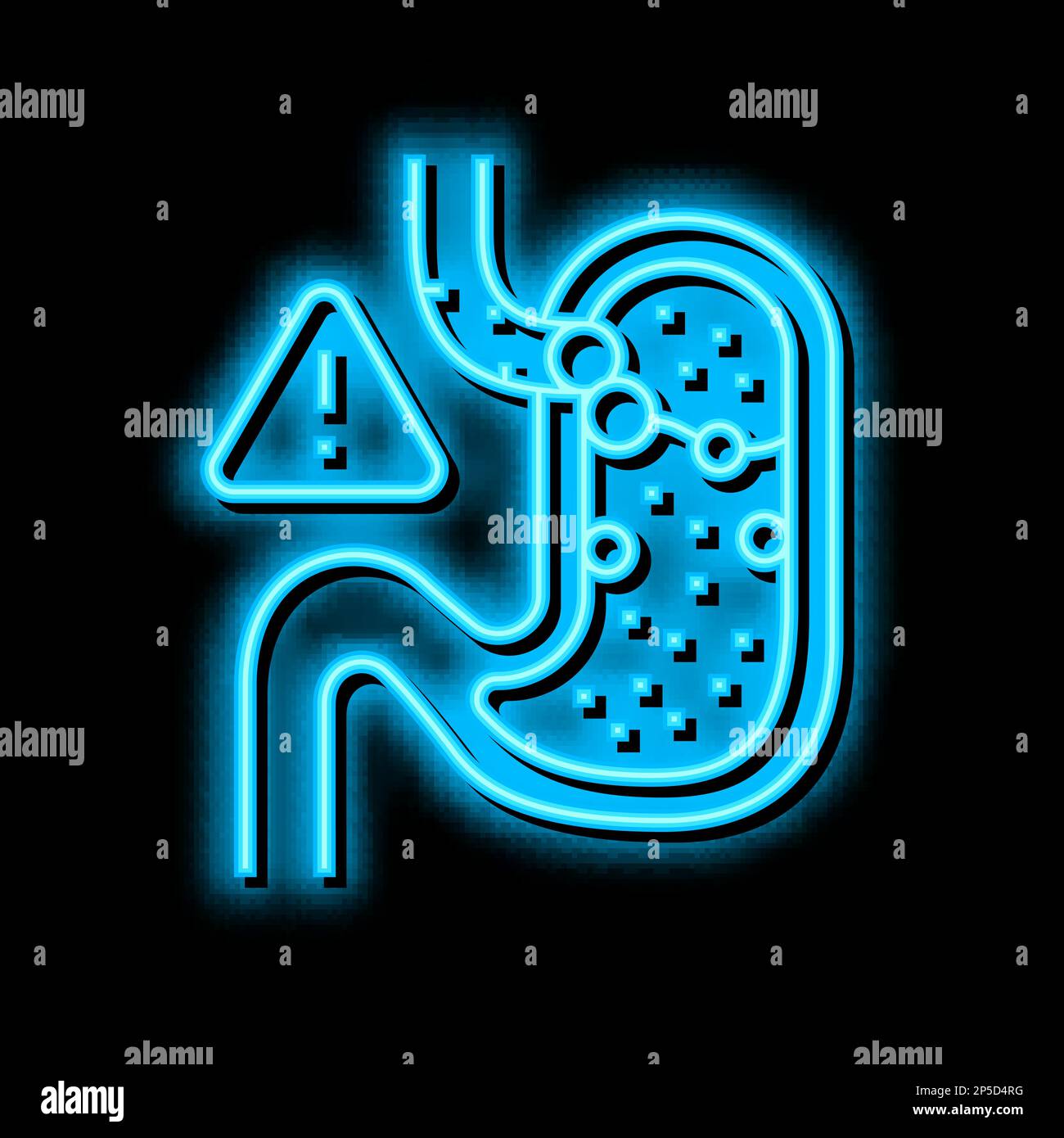 gastric reflux neon glow icon illustration Stock Vector Image & Art - Alamy