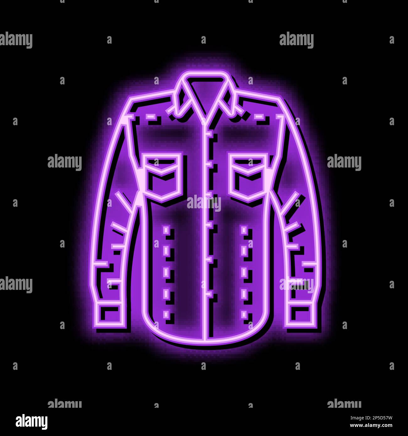 shirt denim neon glow icon illustration Stock Vector Image & Art - Alamy