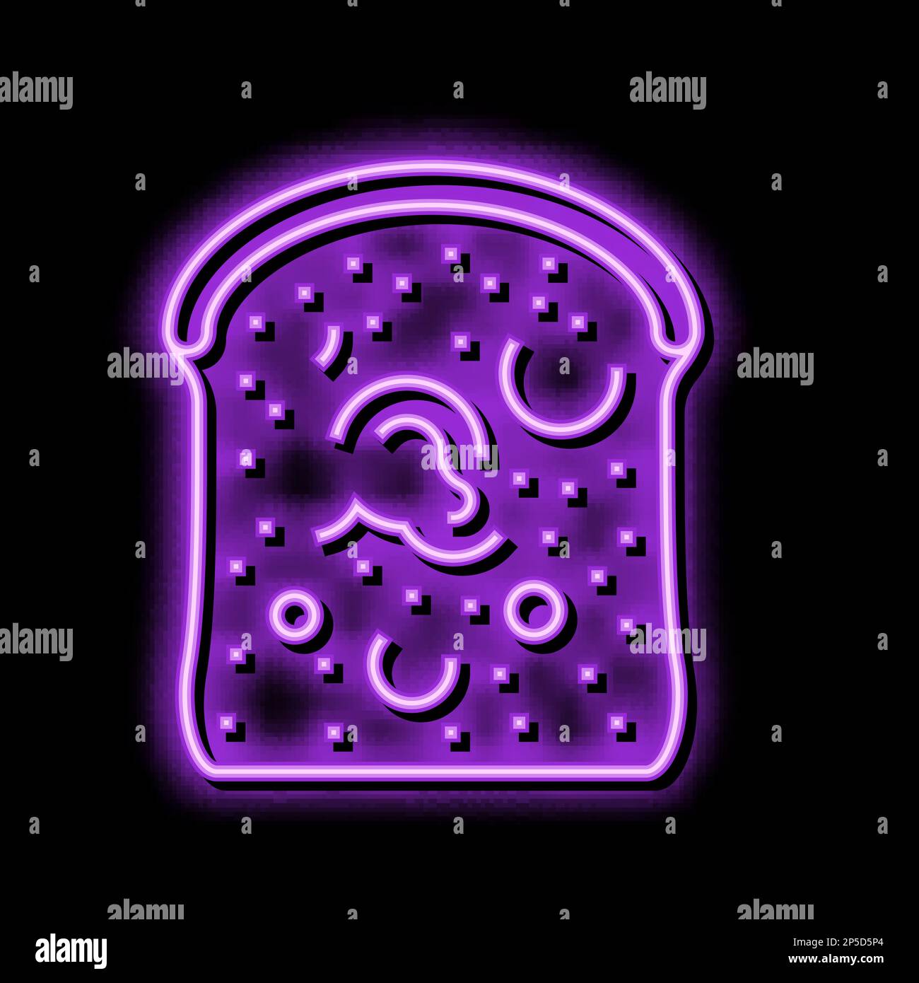 bread rotten food neon glow icon illustration Stock Vector Image & Art ...