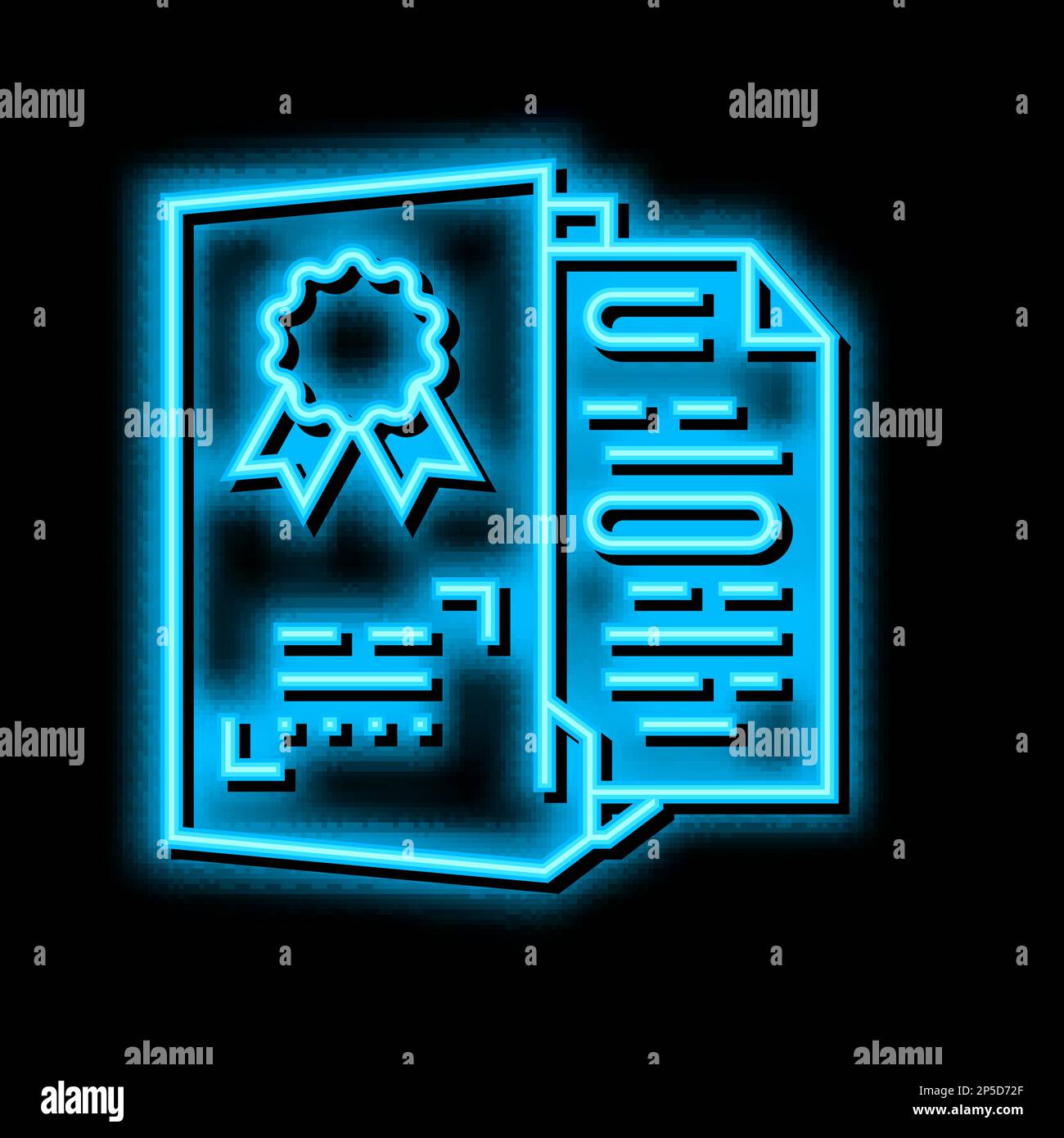 patent product or idea document neon glow icon illustration Stock ...