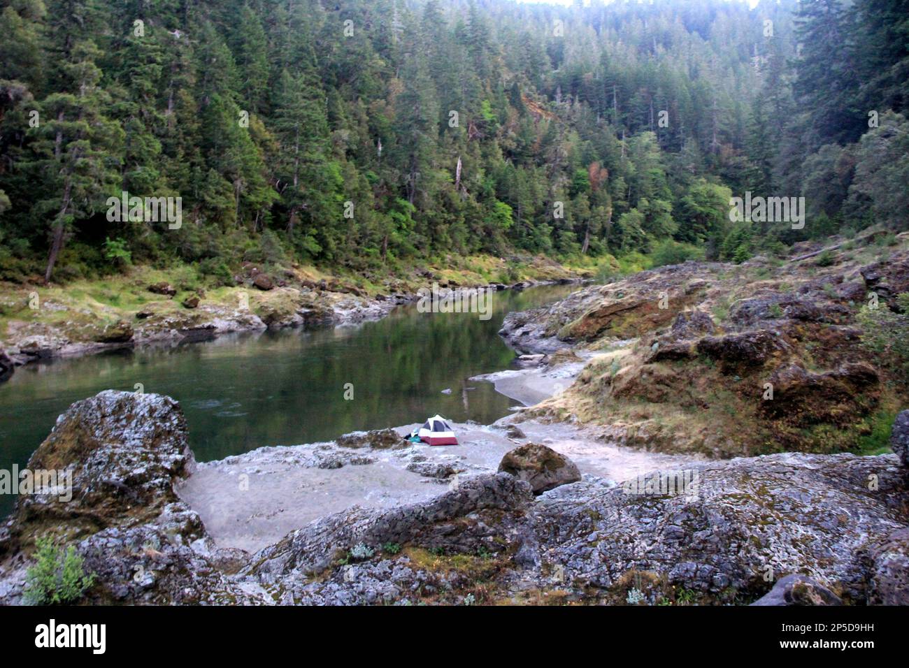 In This Undated Photo A Camper Sets Down For The Night Along The Rogue