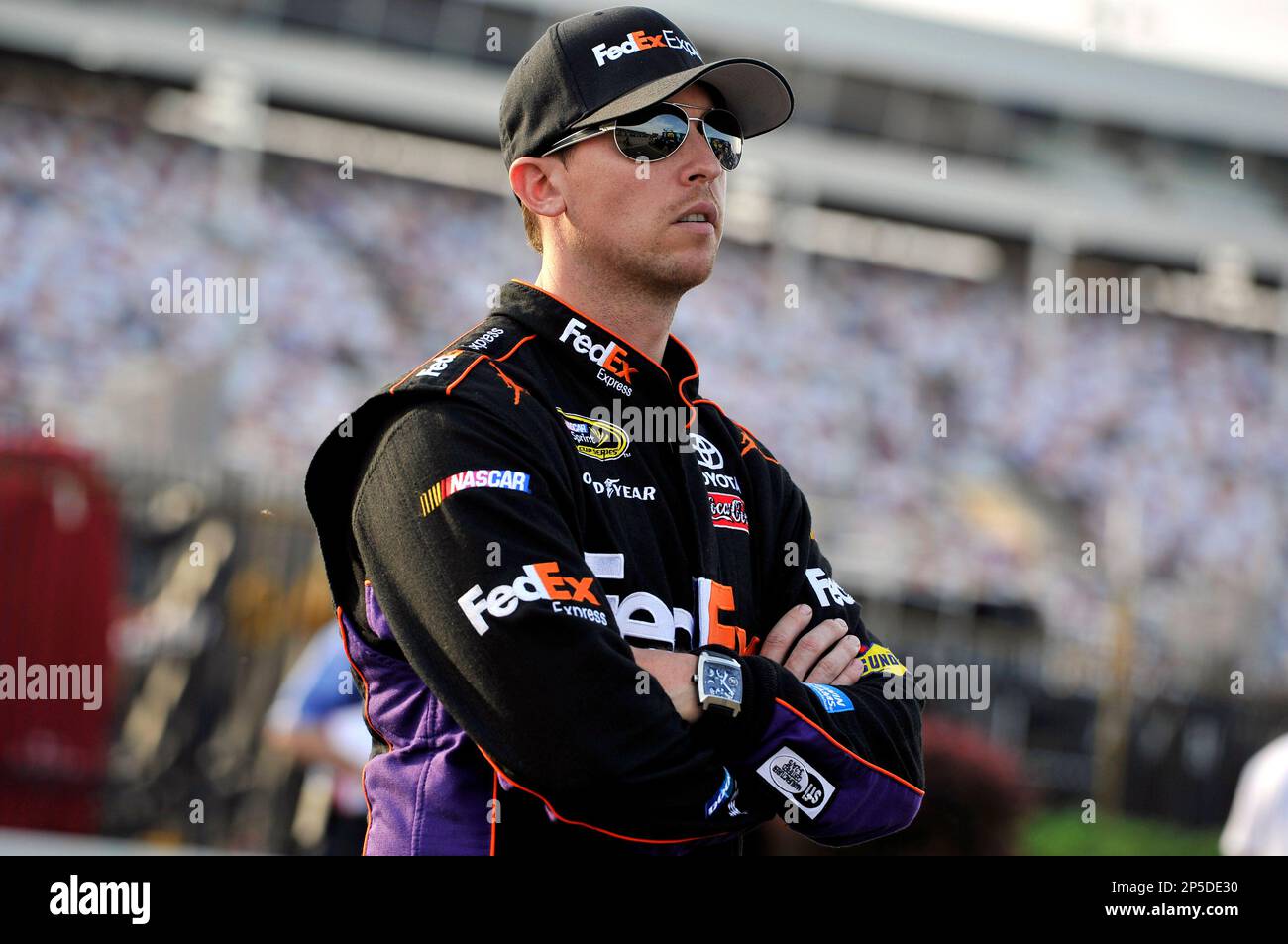Denny Hamlin, FedEx Express Toyota Camry during qualifying for the ...