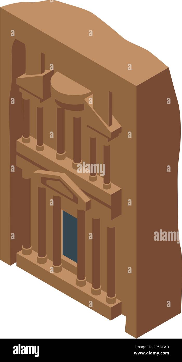Jordan stone building icon isometric vector. National travel. City day ...