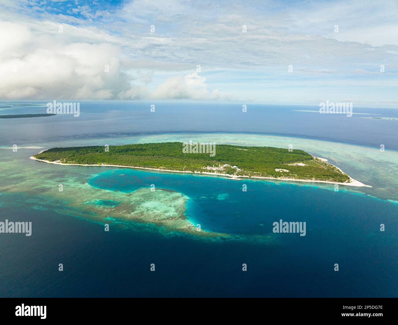 Tropical islands and lagoons. Seascape in the Philippines. Balabac ...
