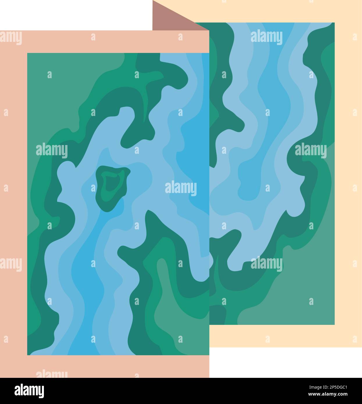 folded map design Stock Vector Image & Art - Alamy