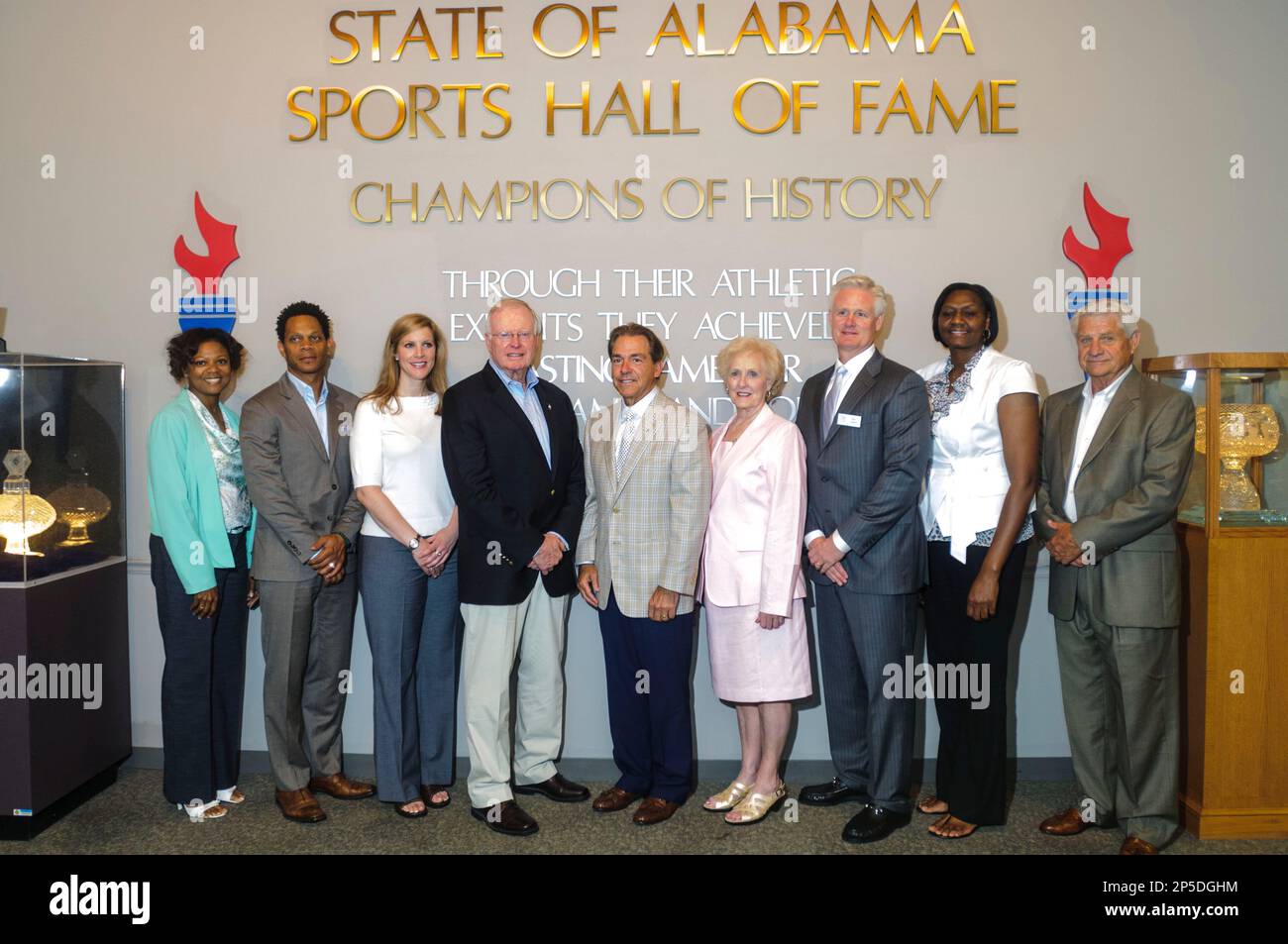 Inductees from the 2013 Alabama Sports Hall of Fame, from left ...