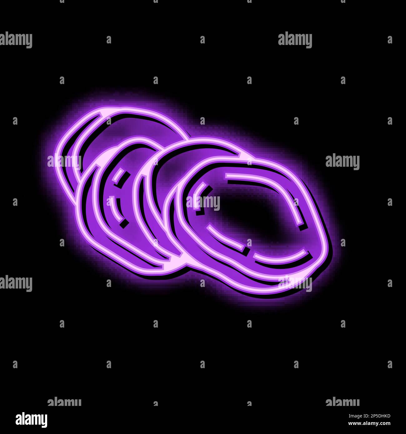 slice cut sweet potato neon glow icon illustration Stock Vector Image ...