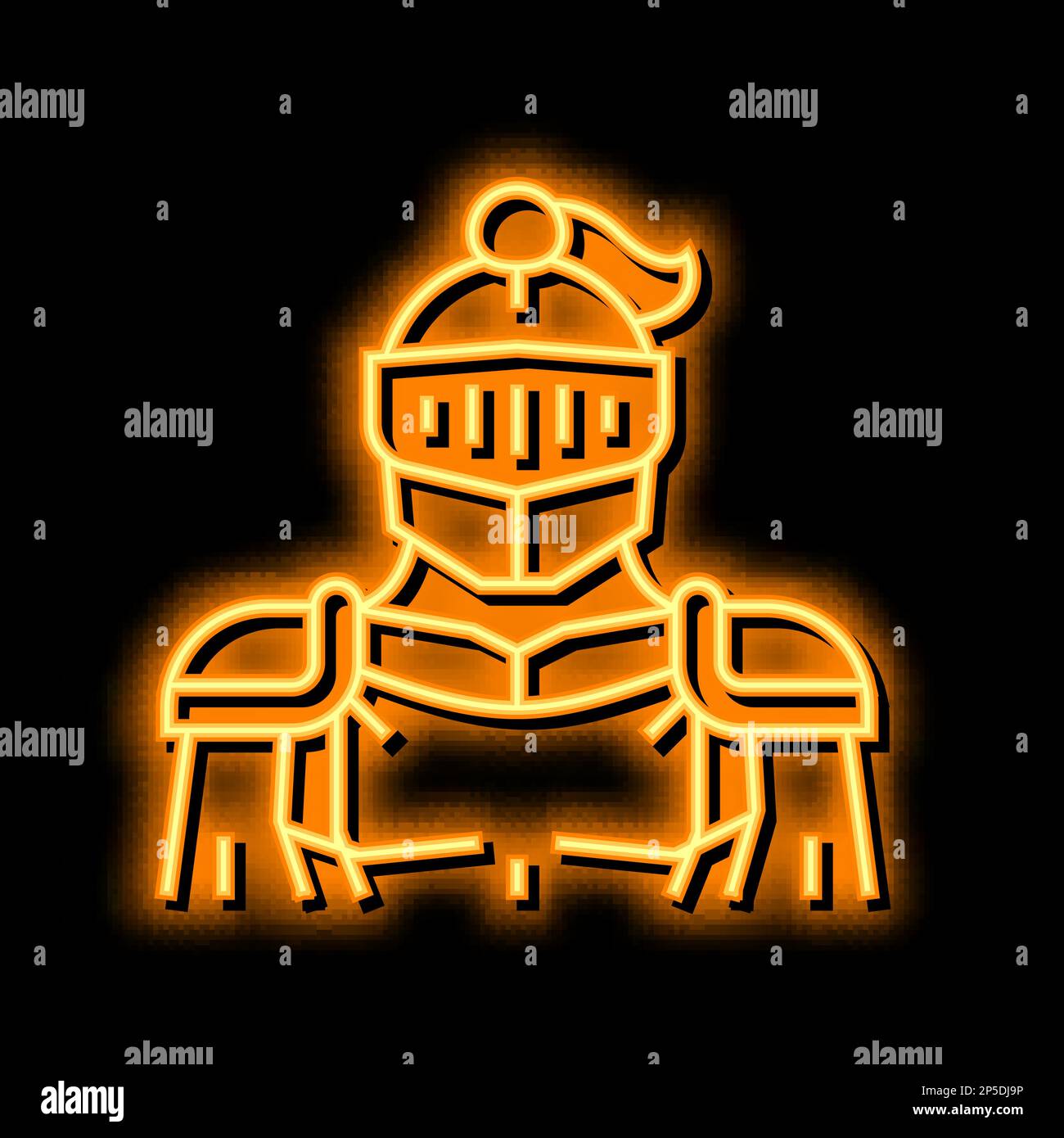 knight fairy tale neon glow icon illustration Stock Vector Image & Art ...