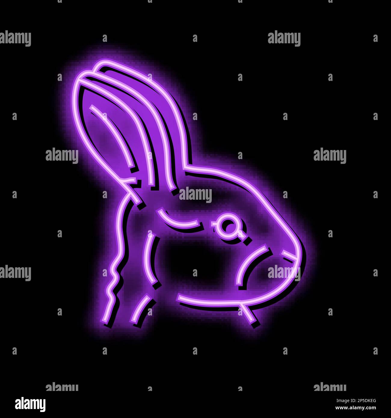 rabbit animal zoo neon glow icon illustration Stock Vector Image & Art ...