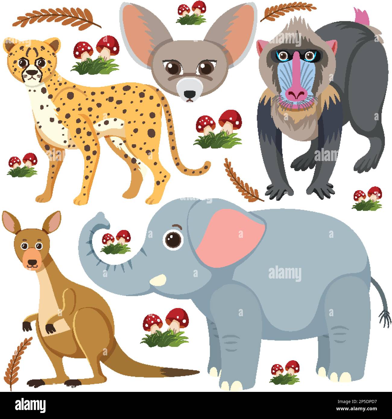 Muchroom background Stock Vector Images - Alamy