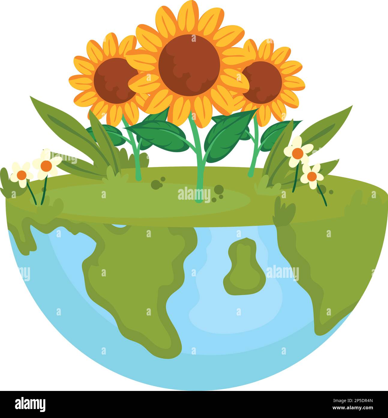 Sunflower globe Stock Vector Images - Alamy