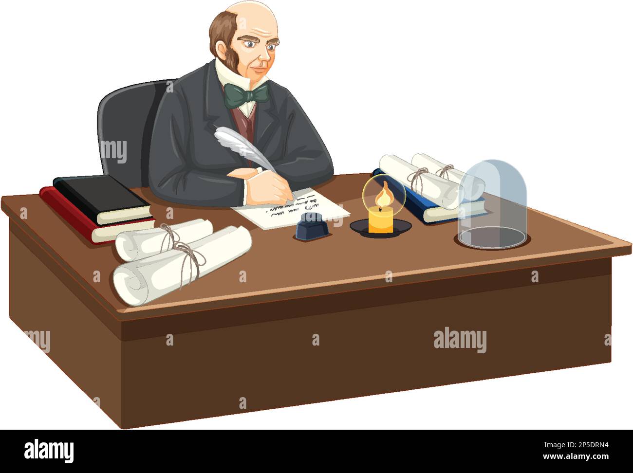 Charles Darwin writing book illustration Stock Vector Image & Art - Alamy