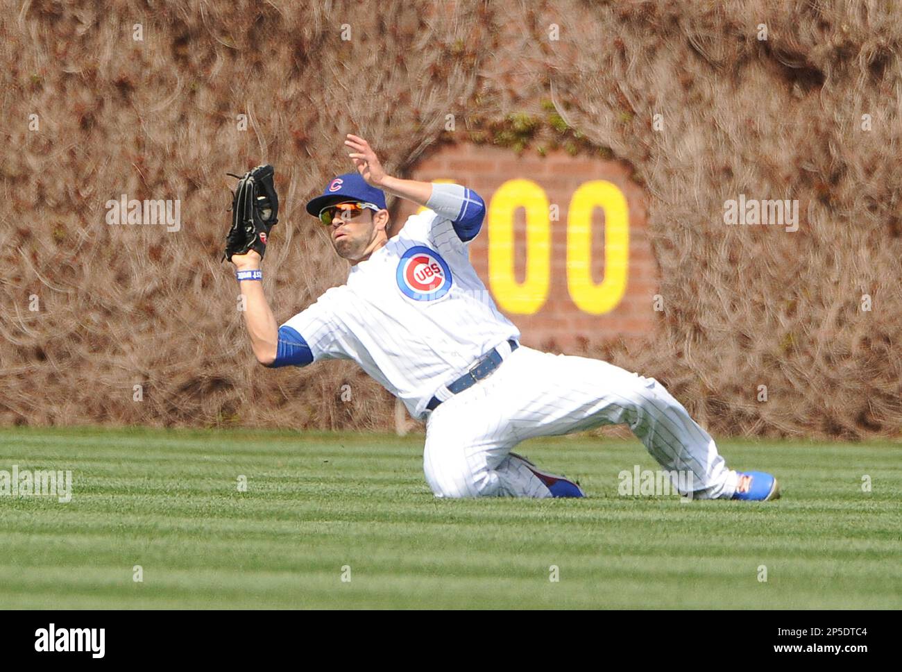 Chicago Cubs David DeJesus (9) during a game against the Cincinnati ...