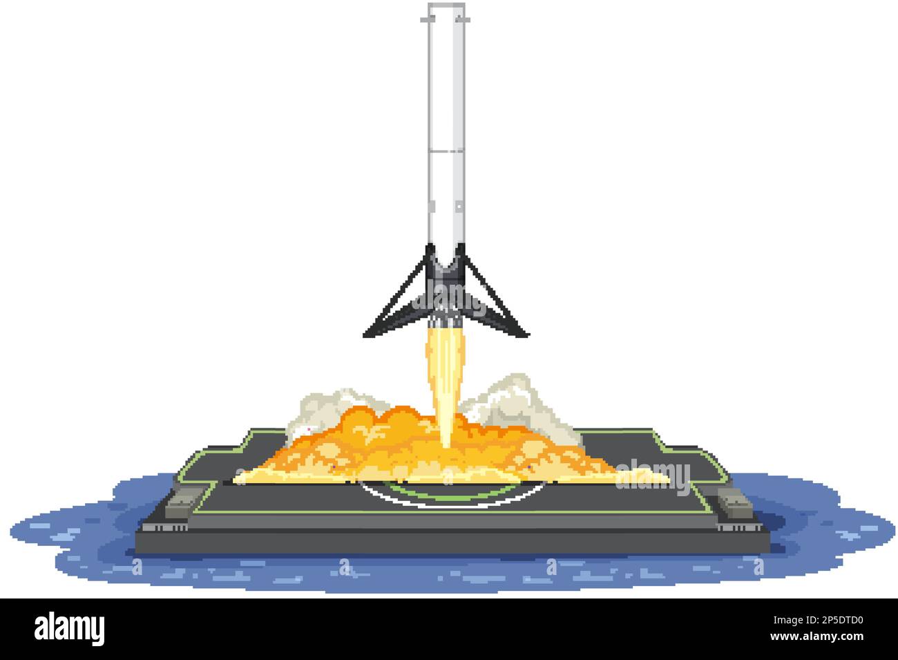 Rocket Launching into Space illustration Stock Vector Image & Art - Alamy