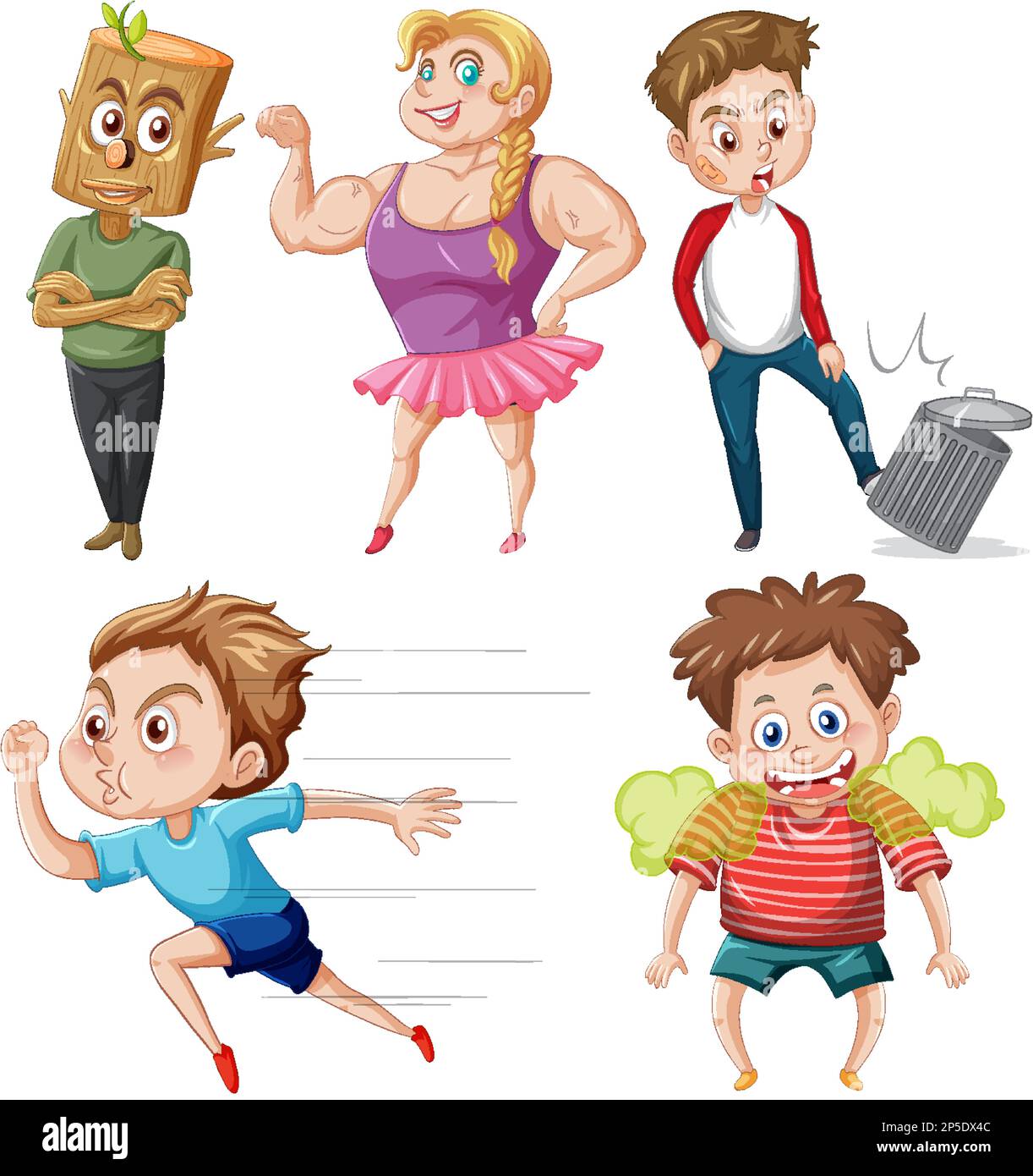 Set of cute cartoon character illustration Stock Vector Image & Art - Alamy