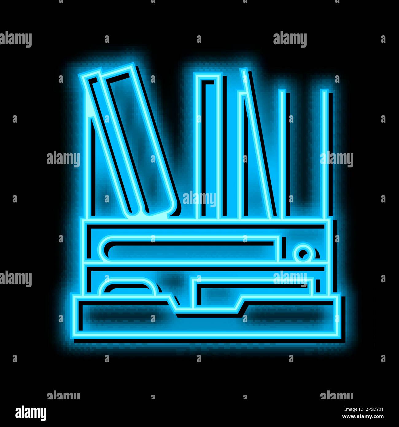 desk organizer neon glow icon illustration Stock Vector Image & Art - Alamy