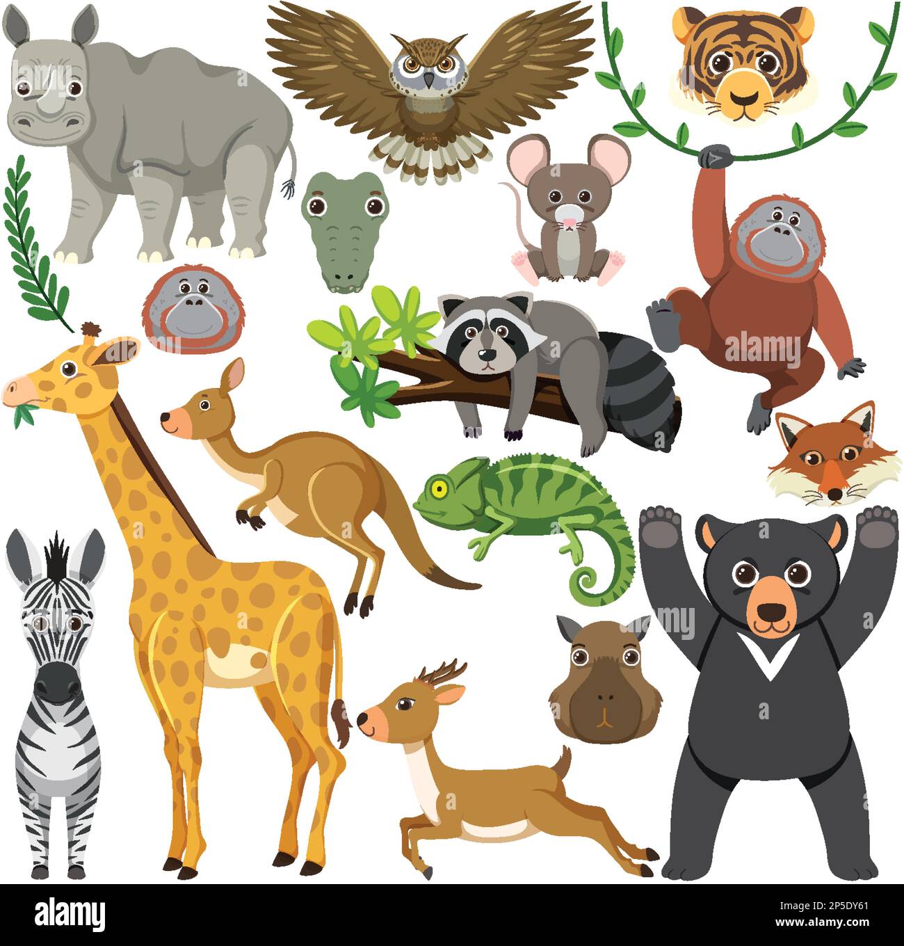Set of mix animal character illustration Stock Vector Image & Art - Alamy