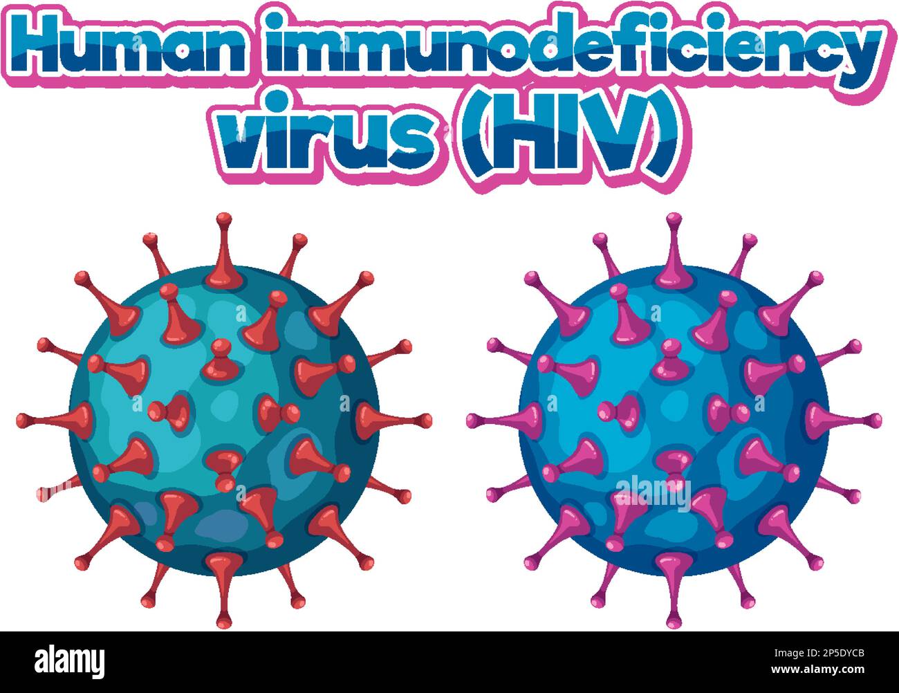 Human immunodeficiency virus (HIV) on white background illustration ... Human immunodeficiency virus (HIV) on white background illustration ...