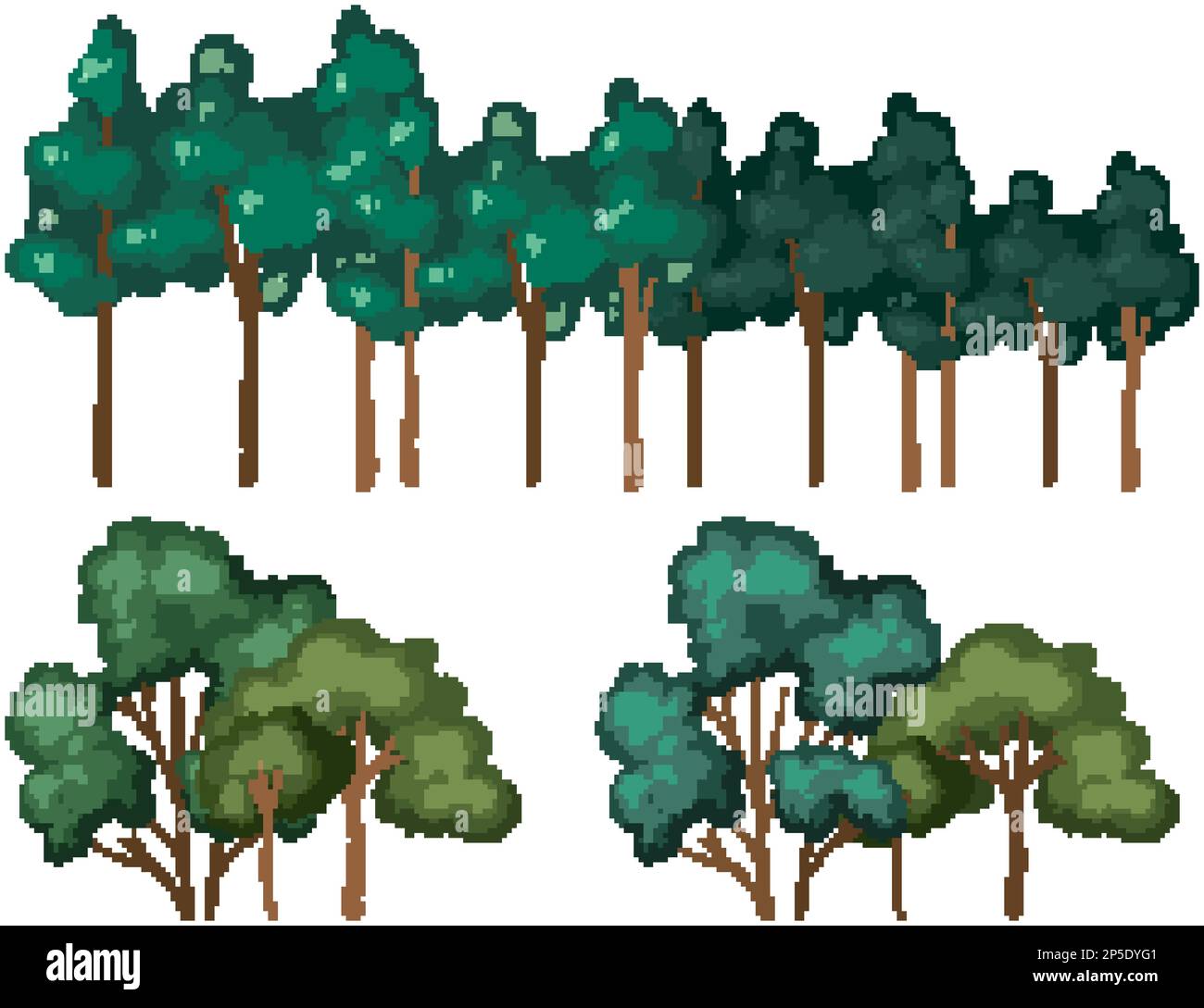 Variety trees on white background illustration Stock Vector Image & Art ...