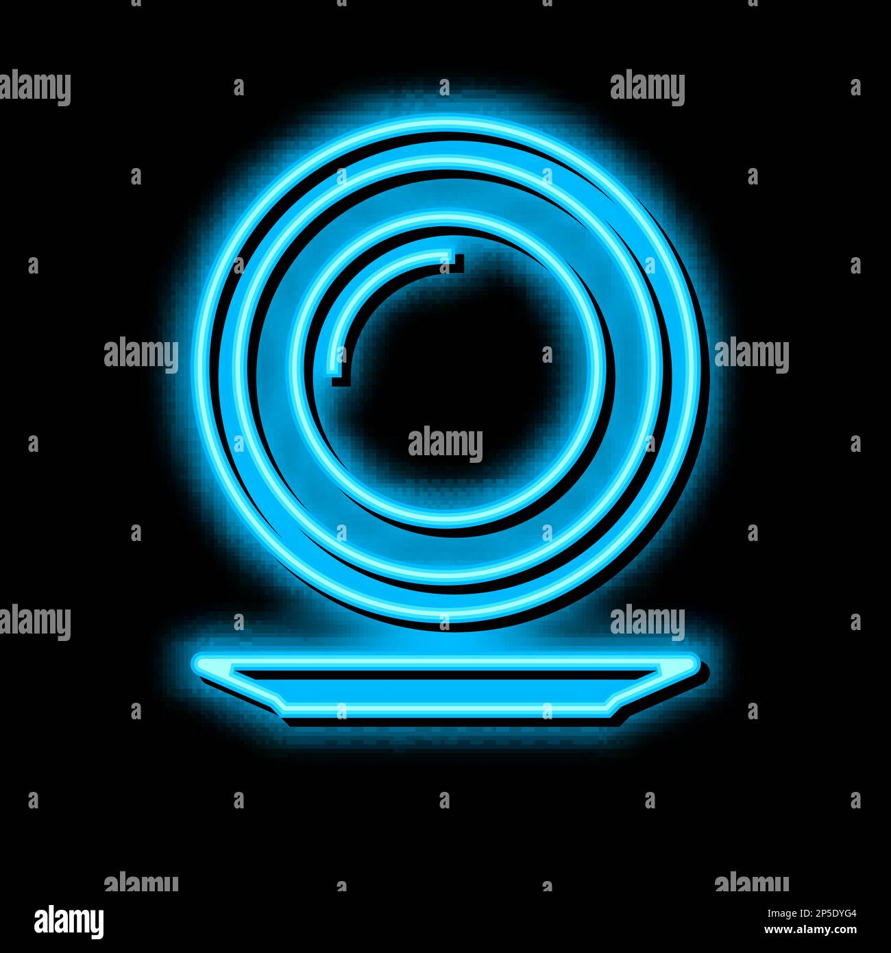 plate for meal neon glow icon illustration Stock Vector Image & Art - Alamy