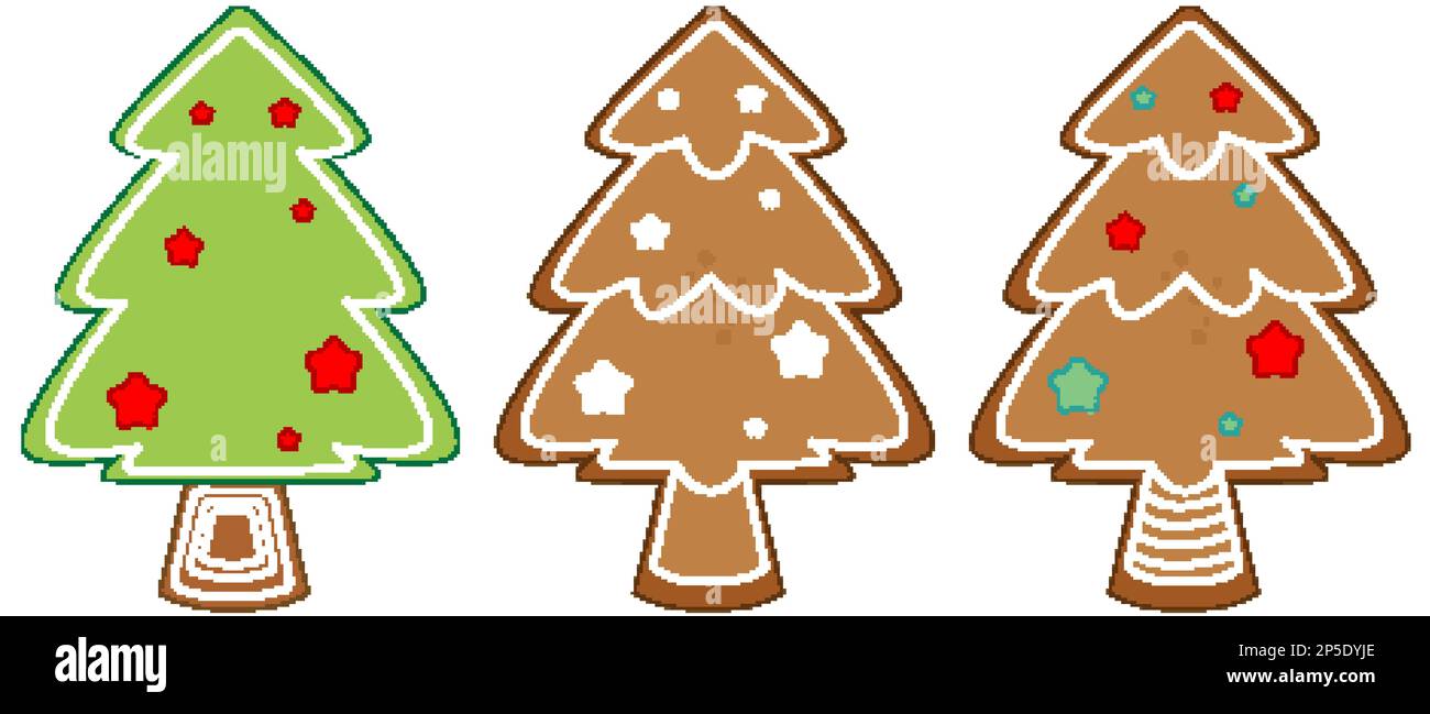 Christmas tree cookies set illustration Stock Vector Image & Art - Alamy