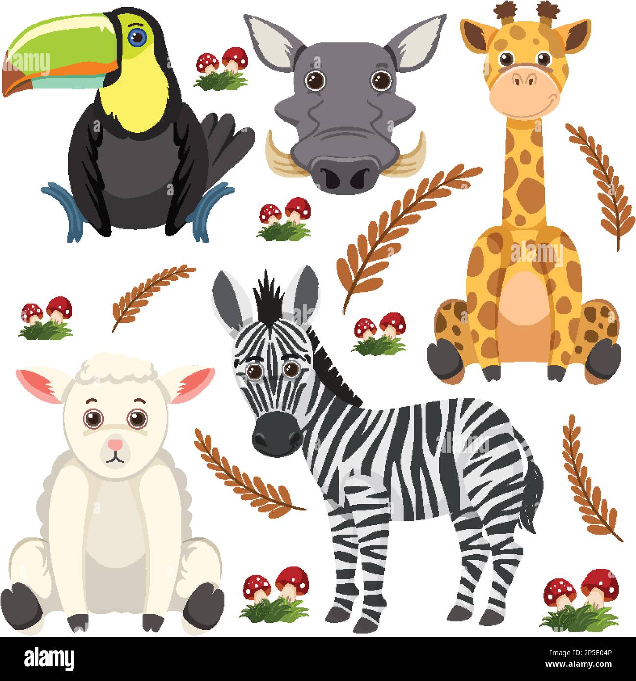 Set of mix animal character illustration Stock Vector Image & Art - Alamy