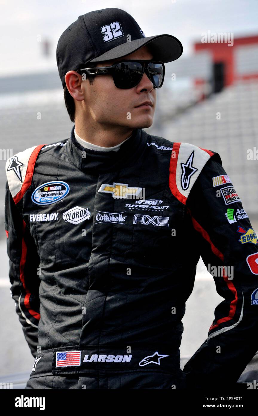 Kyle Larson during qualifying for the NASCAR Nationwide Series VFW ...