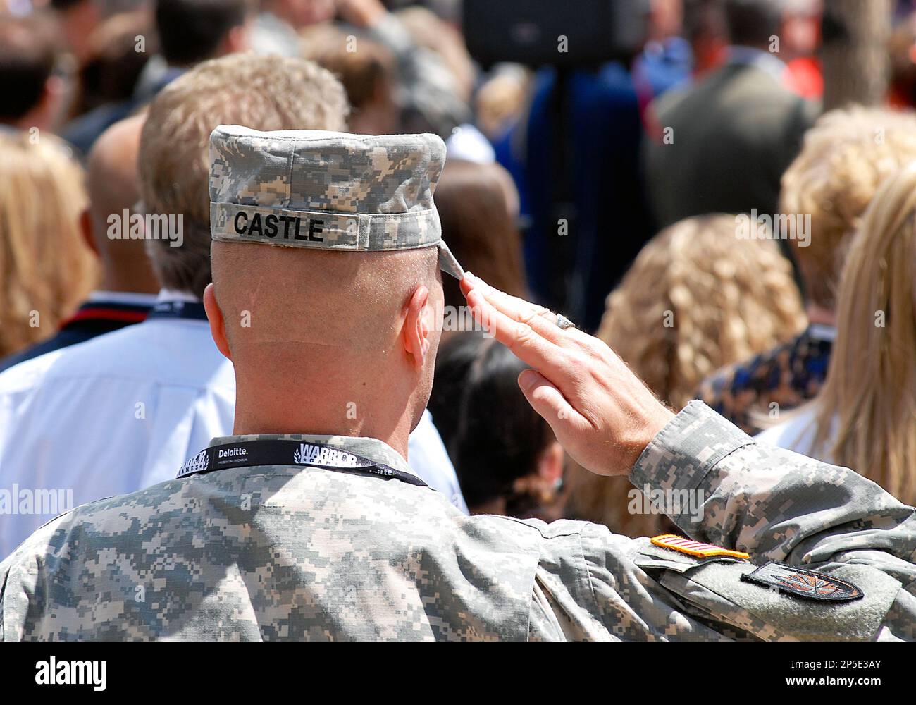 May 11, 2013: A U.S. Army soldier at attention during the national ...