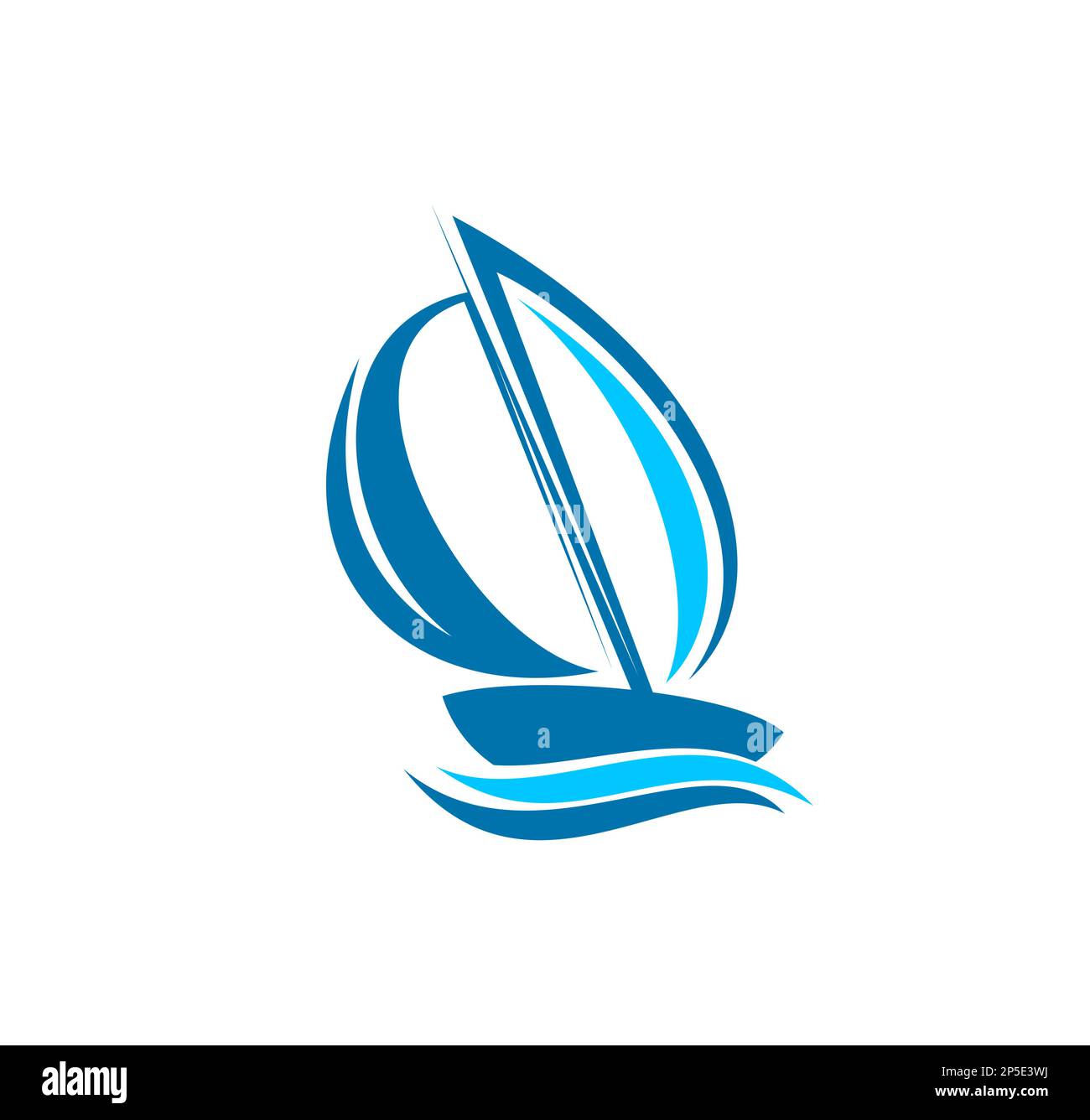 Yacht boat, ocean travel icon. Yachting sport club, marine sailing ...