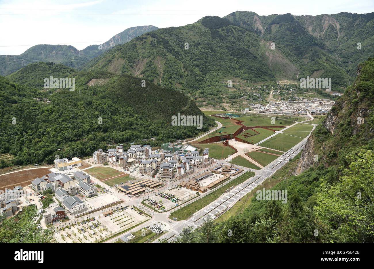 People visit the Wenchuan Earthquake Memorial Museum in Qushan town in ...