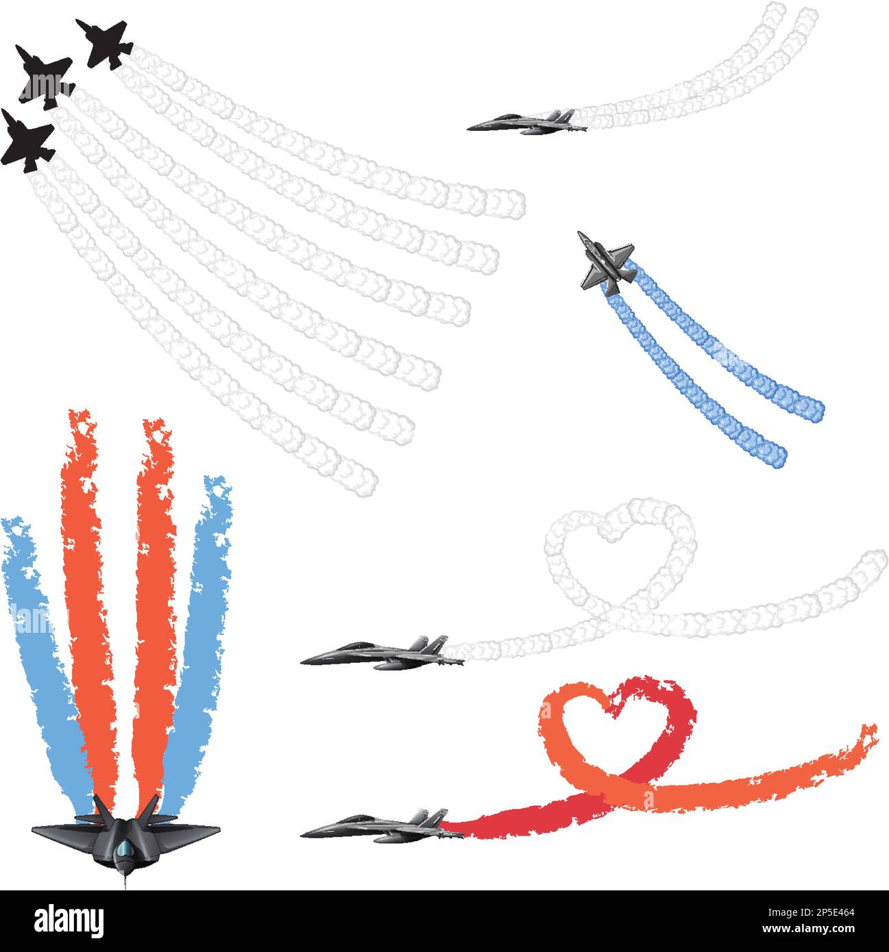 Set of military airshows illustration Stock Vector Image & Art - Alamy