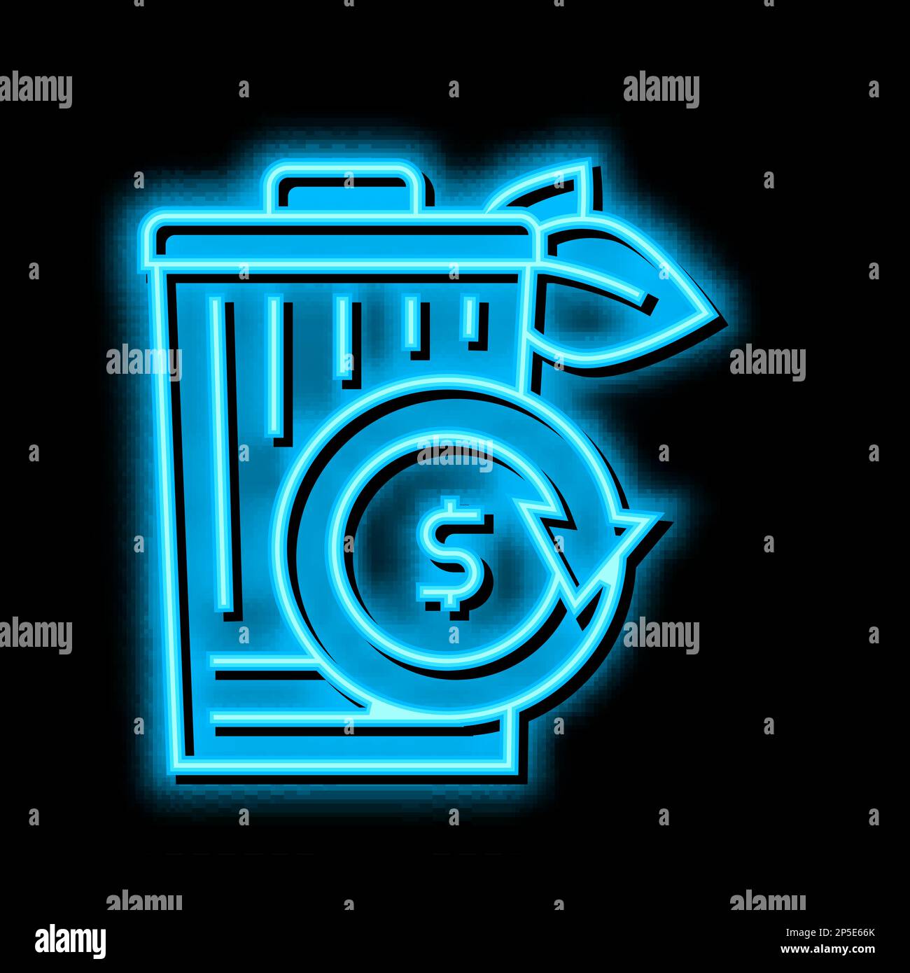 Neon waste money icon hi-res stock photography and images - Alamy