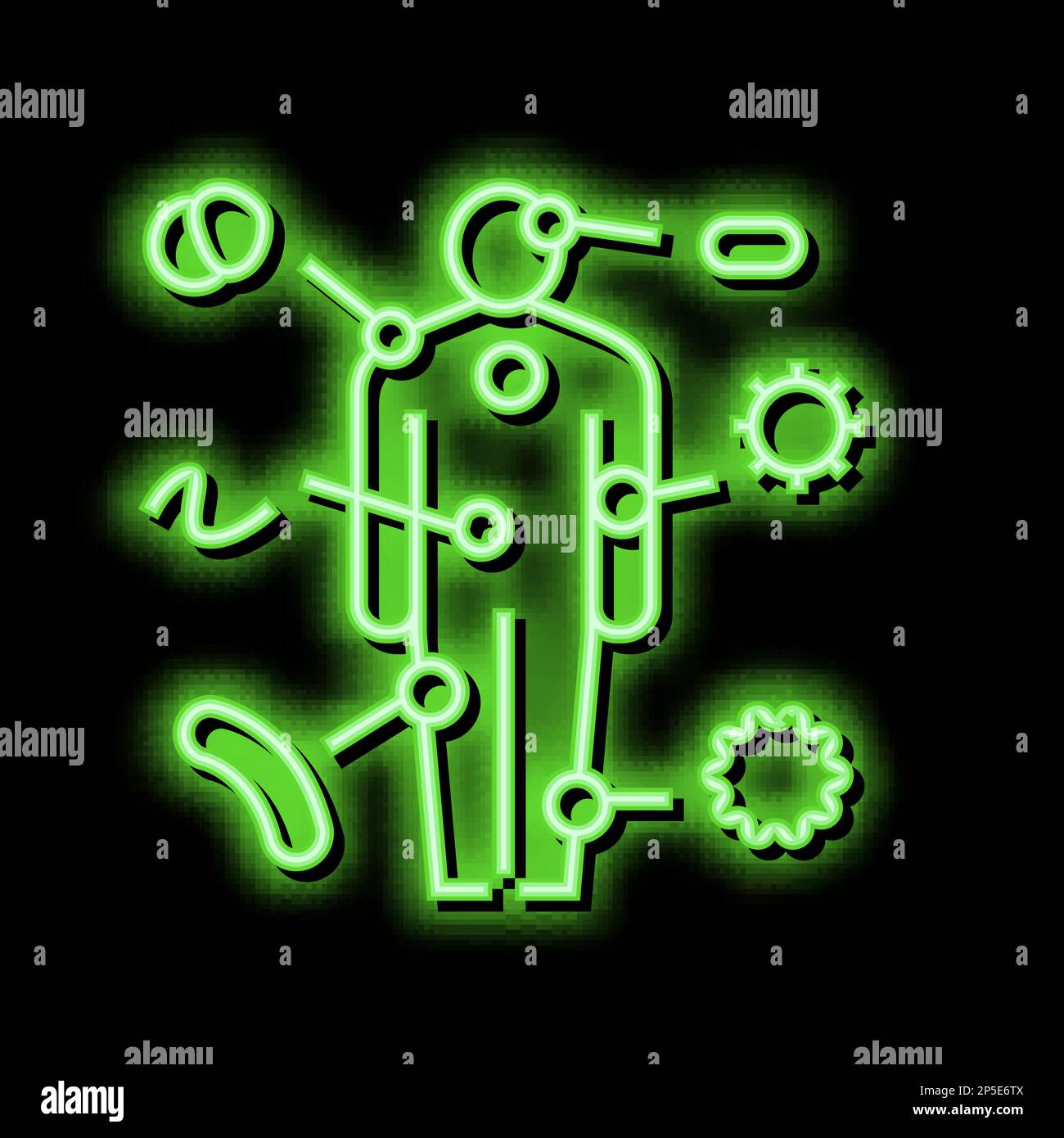 autoimmune disease neon glow icon illustration Stock Vector Image & Art ...