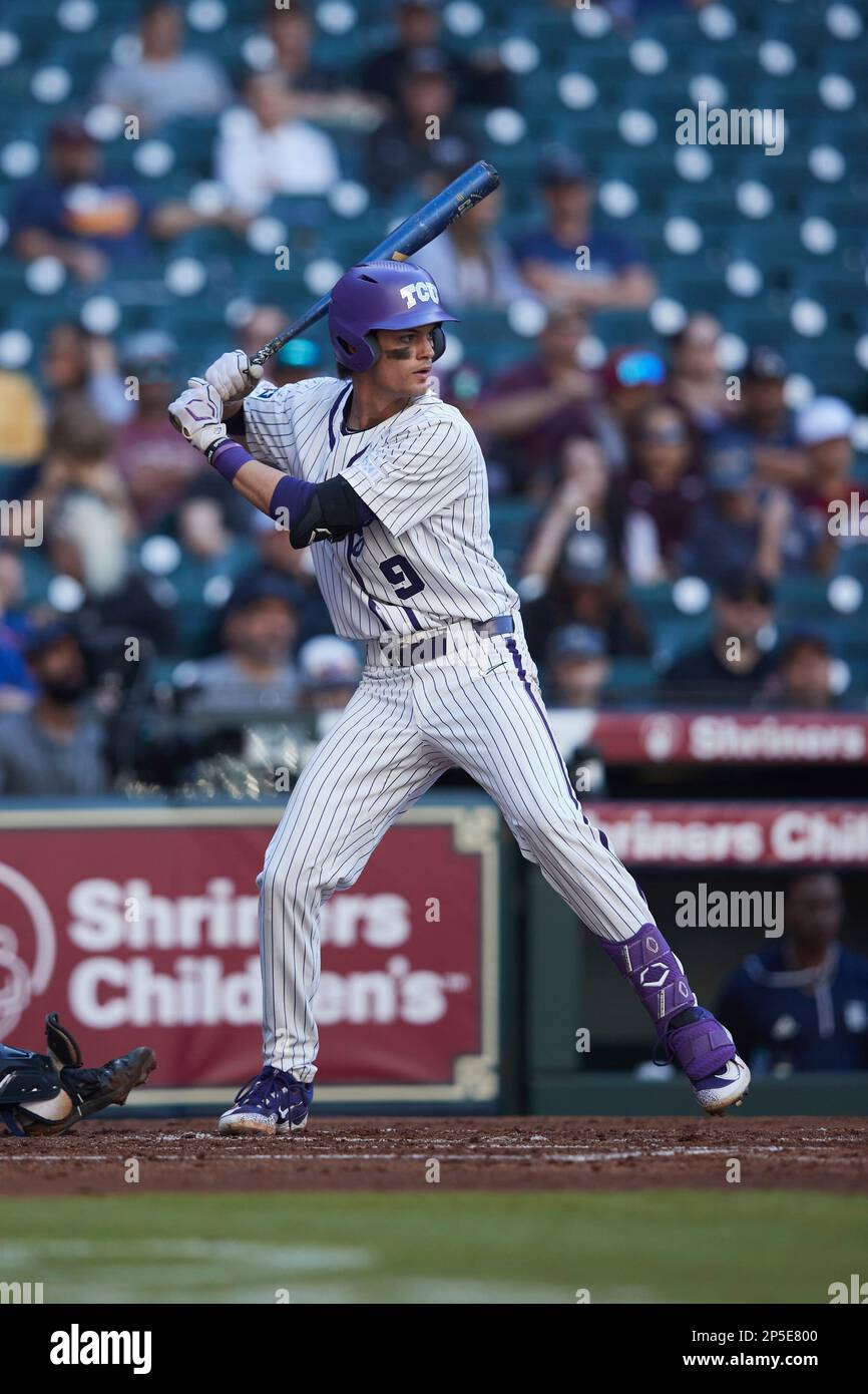 Brody Green (9) of the Texas Christian Horned Frogs at bat against the ...
