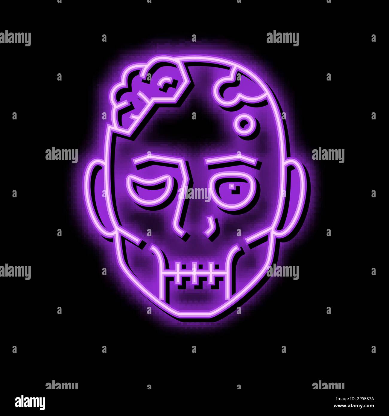 zombie dead neon glow icon illustration Stock Vector Image & Art - Alamy