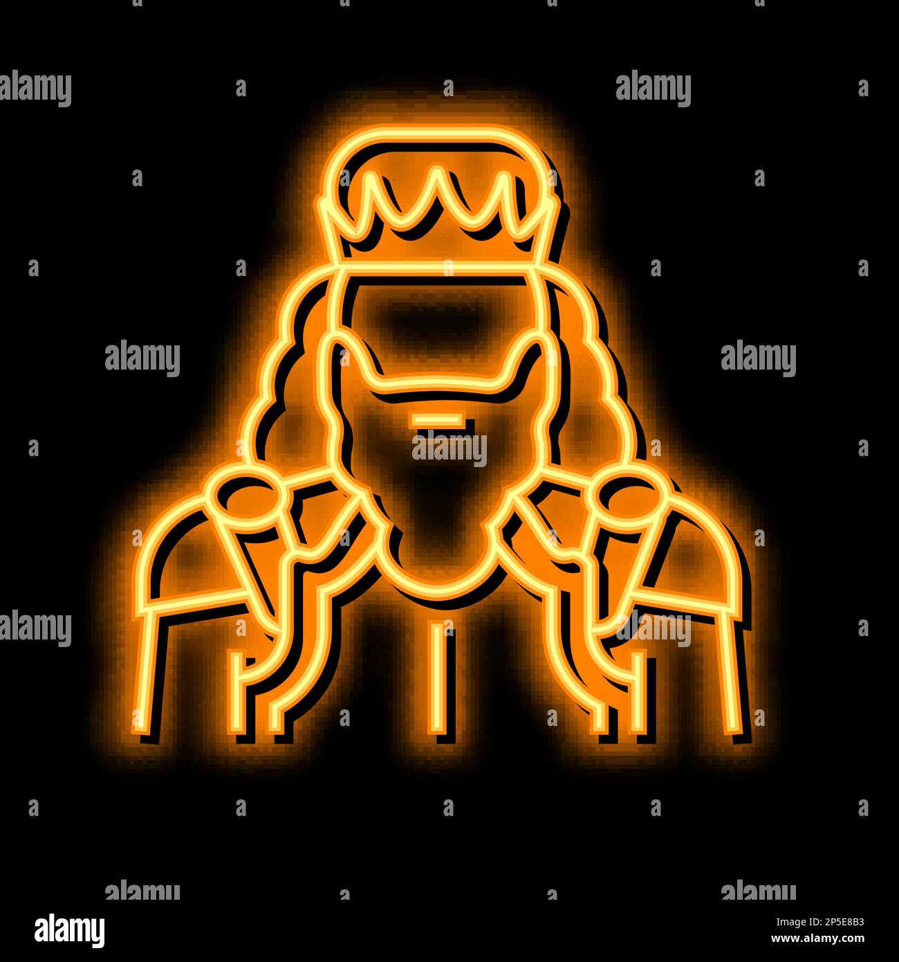 king fairy tale neon glow icon illustration Stock Vector Image & Art ...