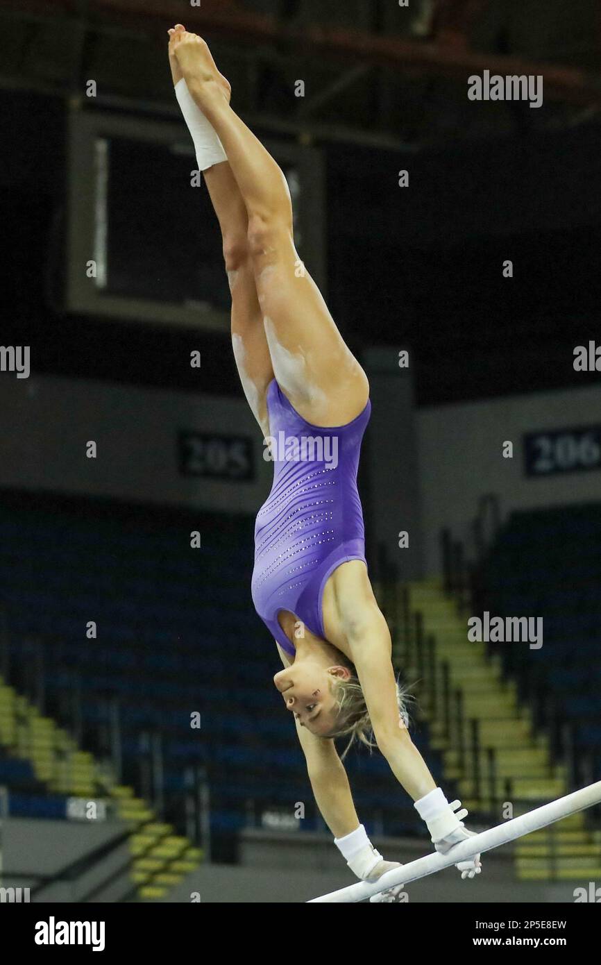 Baton Rouge, LA, USA. 3rd Mar, 2023. LSU's Olivia Dunne performs on the ...