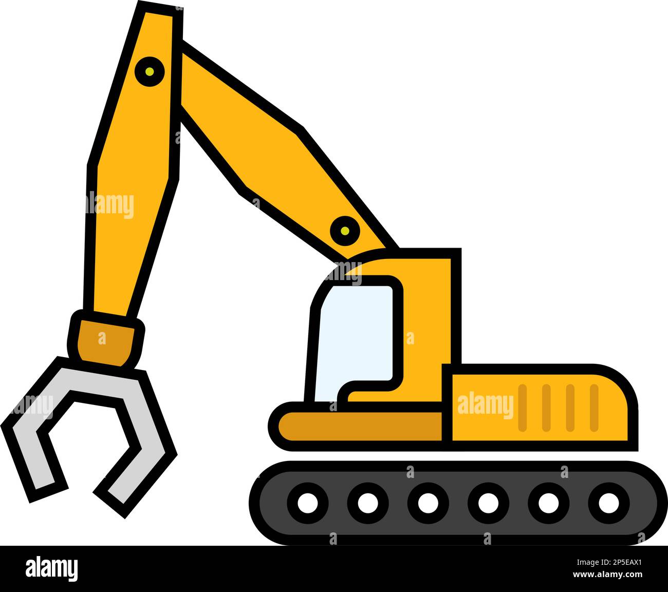 Flat design crane icon. Heavy equipment. Editable vector Stock Vector ...