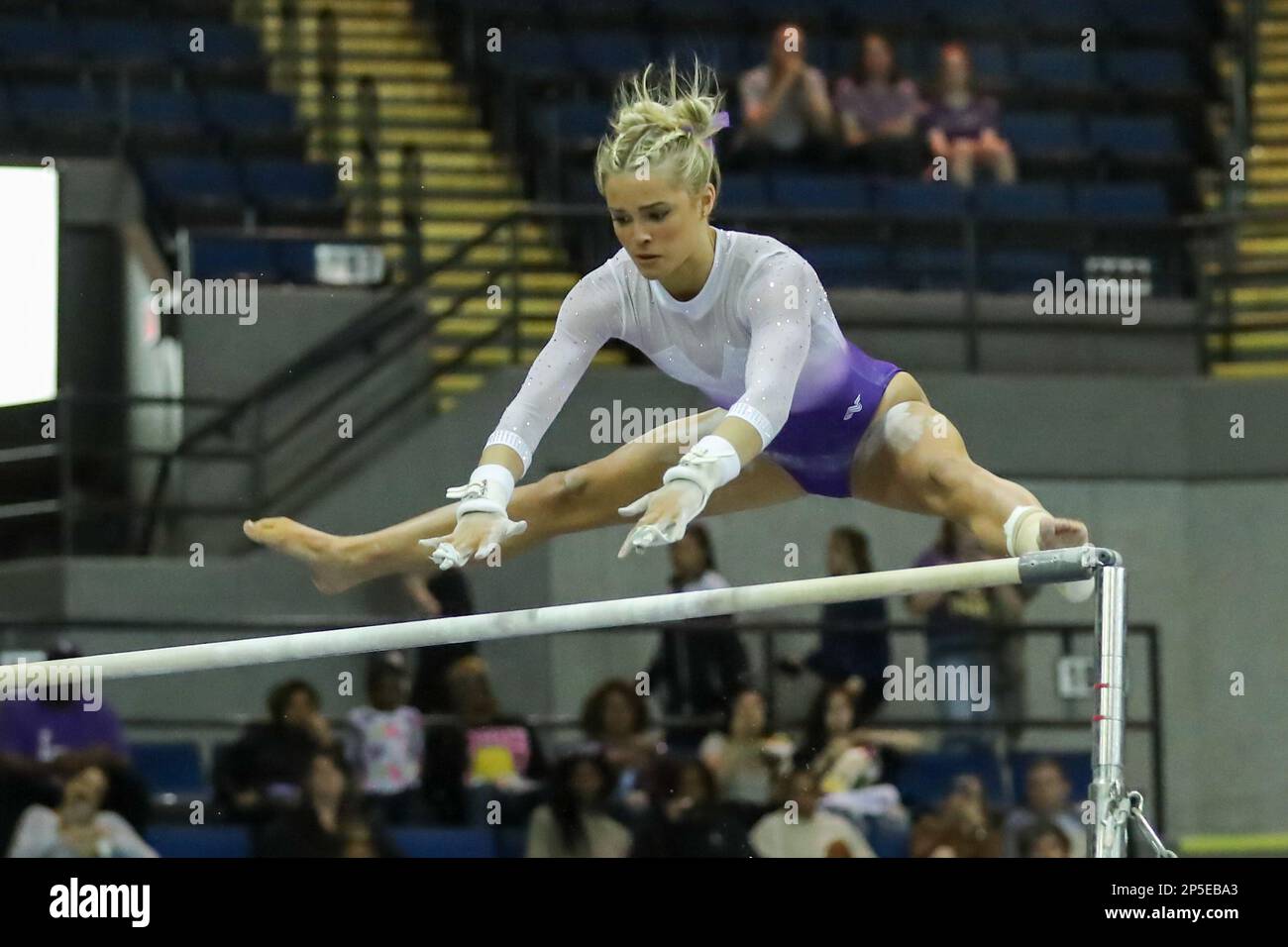 Baton Rouge, LA, USA. 3rd Mar, 2023. LSU's Olivia Dunne performs on the ...