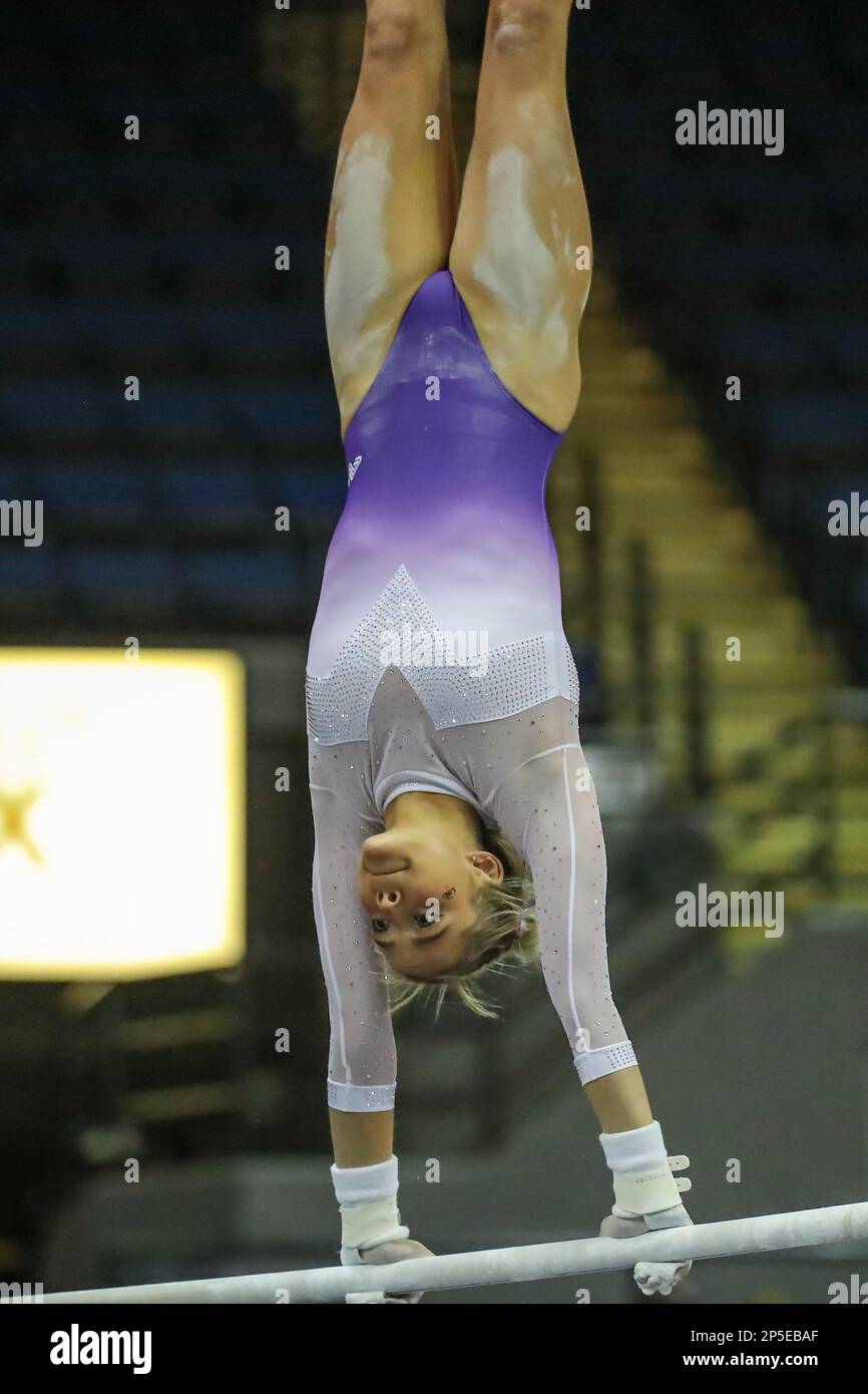 Baton Rouge, LA, USA. 3rd Mar, 2023. LSU's Olivia Dunne performs on the ...