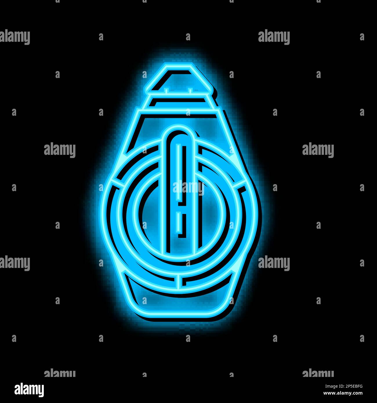 chalk line reel neon glow icon illustration Stock Vector Image & Art ...