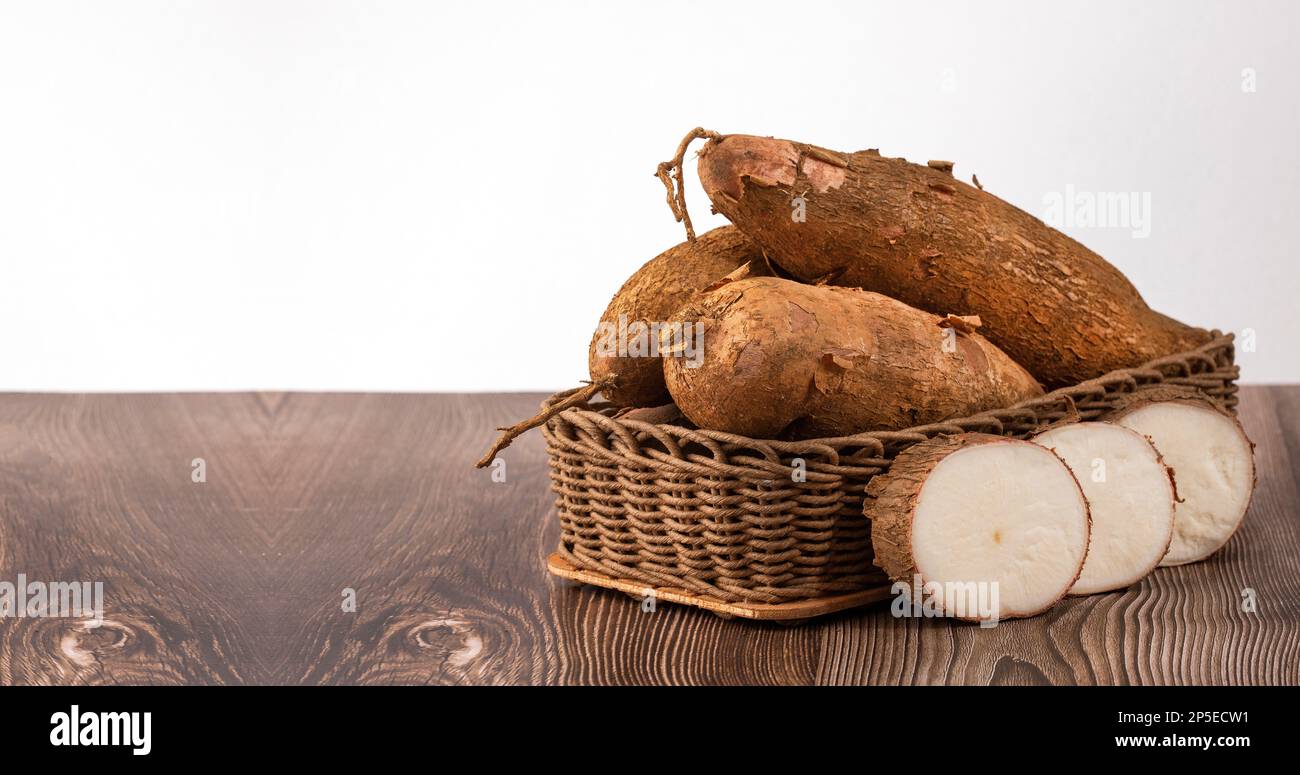 Fresh organic cassava mandioca hi-res stock photography and images - Alamy