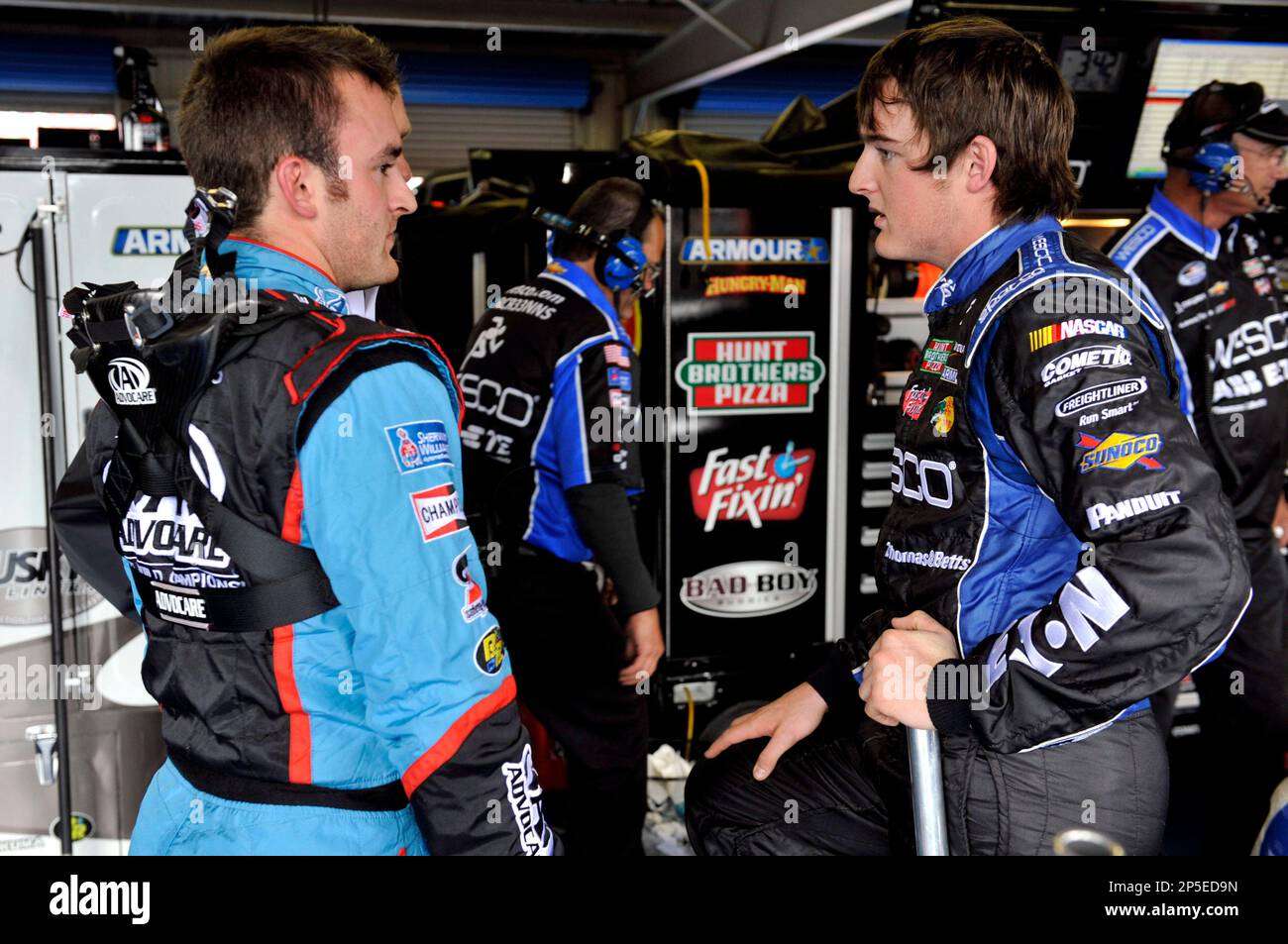 Austin Dillon (left) and Ty Dillon (right) during practice for the ...