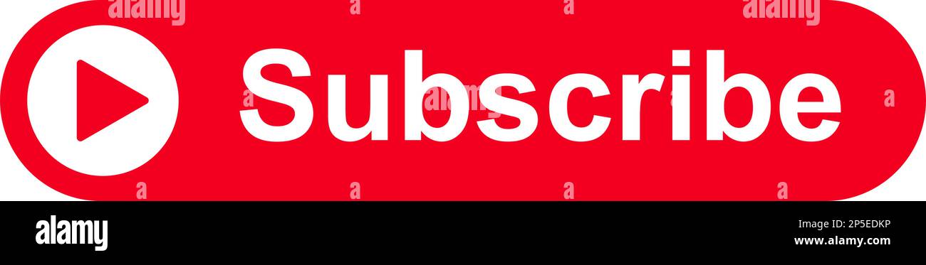 Red subscribe button icon. Editable vector Stock Vector Image & Art - Alamy