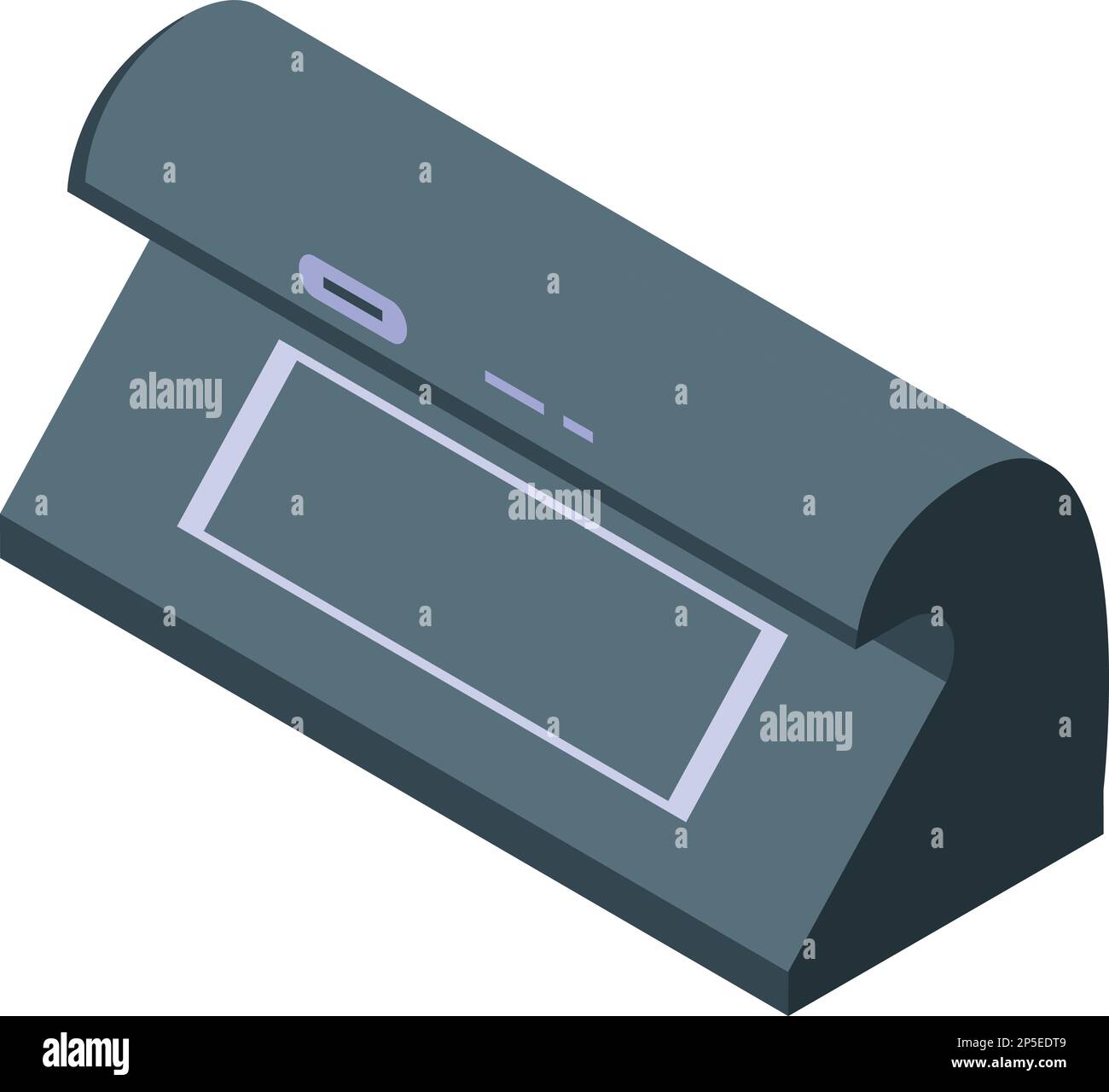 Display currency detector icon isometric vector. Money banknote ...
