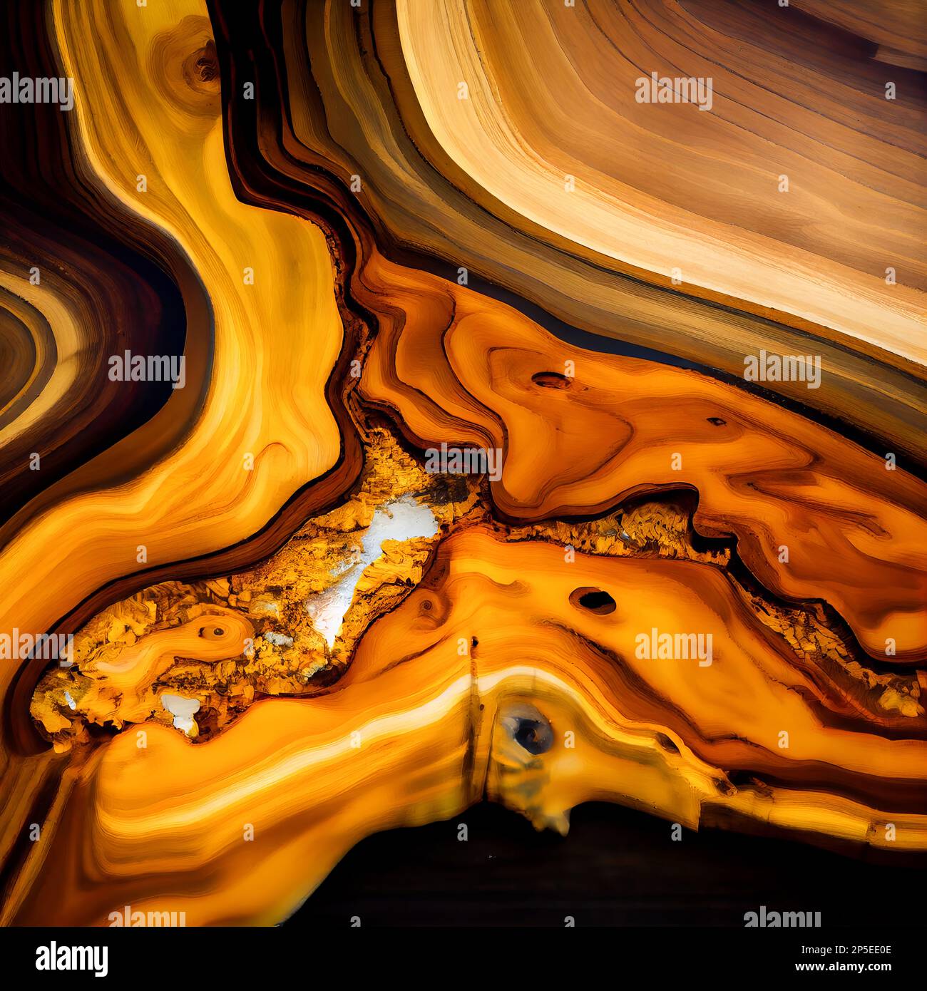 Wood slab with epoxy resin surface abstract background. Decorative ...